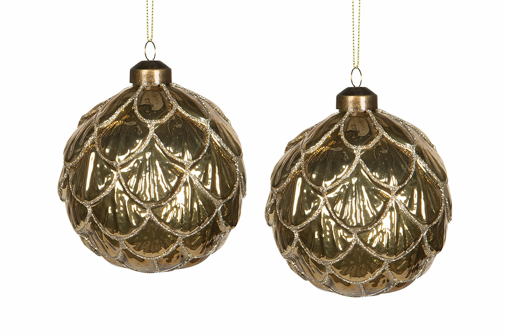 Christmas Bauble Pine Cone Gold