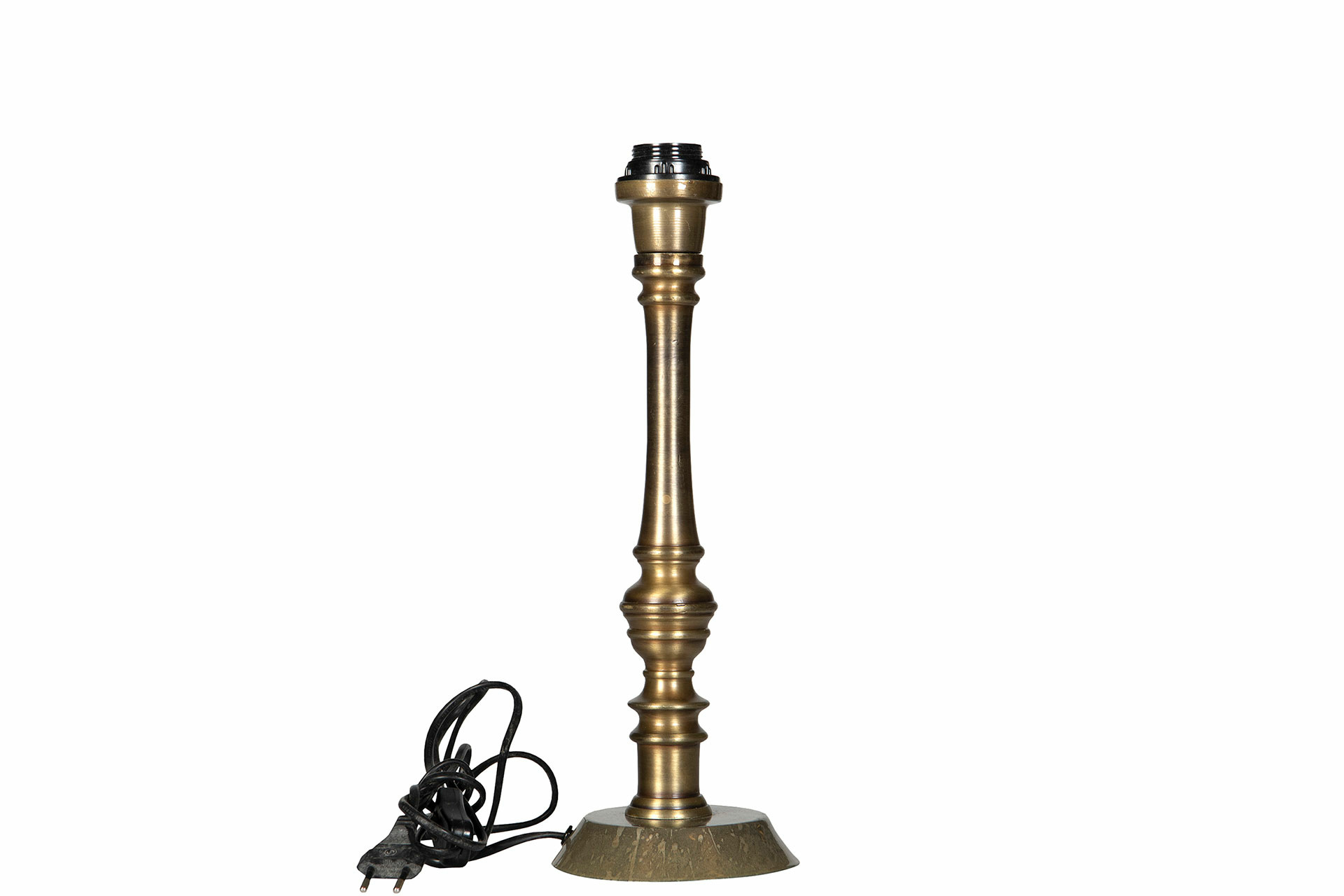Lampfot Antik Mässing Olive